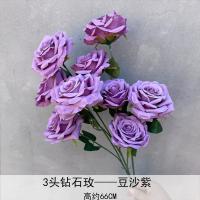 China High end Wedding Bean Sand Purple Butterfly Orchid Rose Wedding Simulation Flower Wedding Hall Road Guide Ceiling Flower Arrangement for sale