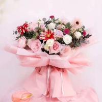 China Wave-Edge Semi-Transparent DIY Bouquet Paper Partysu Floral Art Material Shipping Time 30-45 Days for sale