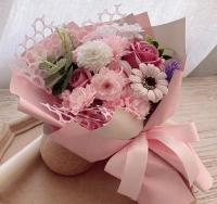 China Soap Flower Valentine's Day Mother's Day Soap Rose Bouquet Single Carnation Soap Flower for sale