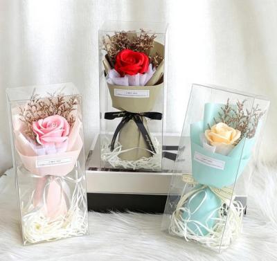 China Creative Flowers Artificial Soap Rose Flowers Handmade Fragrant Flowers Rose Bouquet One Piece Rose for Valentine's Day for sale