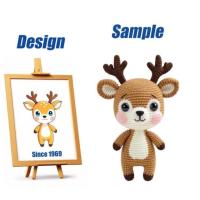 China Knitted Toy Stuffed Plushies Custom Plush Cute Amigurumi Panda Stuffed Plush Wild Animal Toys Panda Crochet Plush Doll for sale