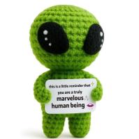 China Knitted Cotton Doll, 10x6x4cm, Soft Fabric, for Valentine's Day & Kids Gift for sale