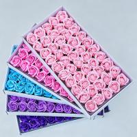 China SF-223 5CM 3layer with Base Support Boxed Soap Flower Rose Gift Artificial Rose Soap for sale