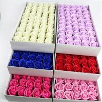 China SF-223 5CM 3layer with Base Support Boxed Soap Flower Rose Gift Artificial Rose Soap for sale