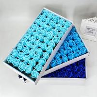 China SF-223 5CM 3layer with Base Support Boxed Soap Flower Rose Gift Artificial Rose Soap for sale