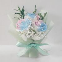 China Mini Soap Flower Red Rose Small Bouquet Handmade Lightweight Model 012 Valentine's Day Mother's Day Thanksgiving for sale