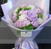 China Soap Flowers Mother's Day Valentine's Day Gifts Bouquet Handmade Rose Soap Dried Flower Gift Box for sale