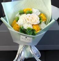 China Soap Flowers Mother's Day Valentine's Day Gifts Bouquet Handmade Rose Soap Dried Flower Gift Box for sale