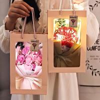 China Hot Sale Valentine's & Mother's Day Gift Soap Flower Bouquet in Gift Box, Romantic Artificial Rose Bouquet for Wedding, Anniversary & Home Decoration for sale