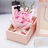 China Hot Sale Valentine's & Mother's Day Gift Soap Flower Bouquet in Gift Box, Romantic Artificial Rose Bouquet for Wedding, Anniversary & Home Decoration for sale
