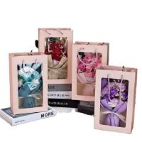 China Hot Sale Valentine's & Mother's Day Gift Soap Flower Bouquet in Gift Box, Romantic Artificial Rose Bouquet for Wedding, Anniversary & Home Decoration for sale