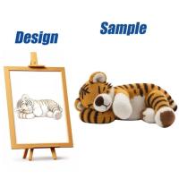 China Handmade Cotton Crochet Tiger Plush Toy 10-30cm, Custom Logo OEM Stuffed Animal for Gift & Decoration for sale
