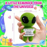 China Handmade Knit Positive Extraterrestrial Martian Doll Birthday Classmate Fathers Graduation Gifts Crochet Doll for sale