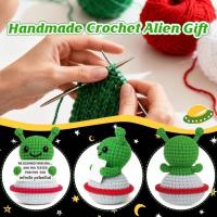 China Handmade Knit Positive Extraterrestrial Martian Doll Birthday Classmate Fathers Graduation Gifts Crochet Doll for sale
