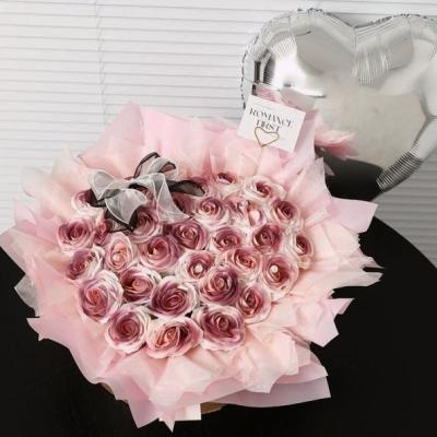 China Handmade Artificial Soap Flower Rose Bouquet, Romantic Scented Rose Gift Bouquet for Valentine’s Day, Mother’s Day & Wedding Decoration for sale