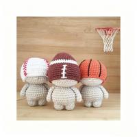 China Amigurumi Soft Toys Baseball Hats Baby Boy Crochet Faceless Doll Handmade Dolls for sale