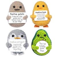 China CXHP Handmade Cotton Crochet Positive Potato Plush 10×8×5cm, Stress Relief Gift Toy for sale