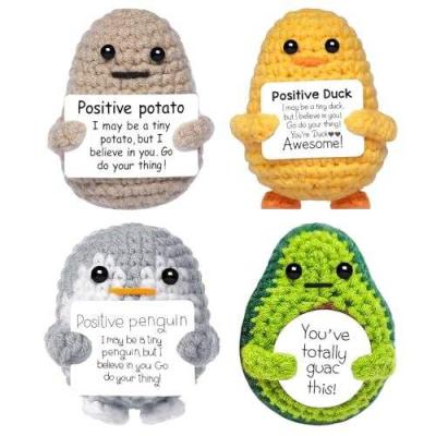 China CXHP Handmade Cotton Crochet Positive Potato Plush 10×8×5cm, Stress Relief Gift Toy for sale