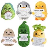 China CXHP Handmade Cotton Crochet Positive Potato Plush 10×8×5cm, Stress Relief Gift Toy for sale