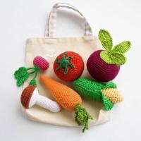 China Amigurumi Baby Play Cute Vegetable Crochet Handmade Baby Toys for sale