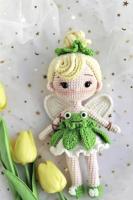 China Angel Wool Knit Crochet Toy, 12x6x3cm, Eco-friendly Kids Gift with Custom Logo, Low MOQ for sale