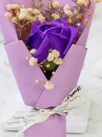China Mini Soap Rose Bouquet Unique Bulk Wedding and Valentine's Day Gifts Dried Soap Flowers for sale
