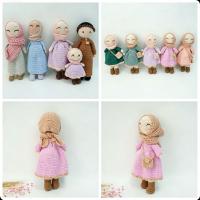 China Muslim Hijab Crochet Doll, 11-30cm 100% Cotton Amigurumi for Ramadan/Eid Gifts for sale
