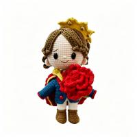 China Customize Crochet Handmade Mini Doll Beautiful Baby Gift Stuffed Toy Crochet Baby Doll Keychain for Girls and Boys for sale
