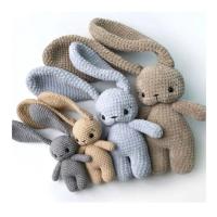 China 11-30cm Plush Bunny Amigurumi, PP Cotton Crochet Toy for Baby & Christmas Gifts for sale