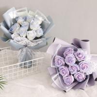 China Handmade Soap Rose Flower Bouquet Gift Box, Long Lasting Fragrance Soap Flower Bouquet for Valentine Christmas Birthday Wedding Custom Logo Gift for sale