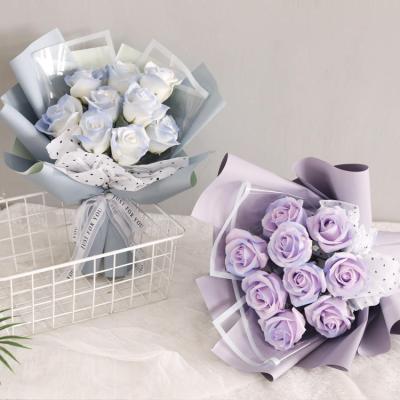 China Handmade Soap Rose Flower Bouquet Gift Box, Long Lasting Fragrance Soap Flower Bouquet for Valentine Christmas Birthday Wedding Custom Logo Gift for sale