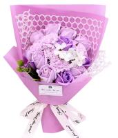 China Carnation Soap Flower Hydrangea Bouquet Rose Soap Bouquet Gift Box for sale