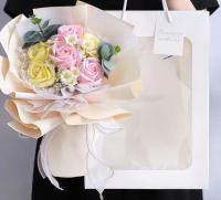 China Eternal Dried Soap Flower Bouquet Eco-Friendly Long Lasting for Mother's Day Valentine's Day Graduation & Wedding for sale