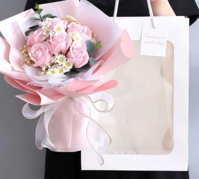 China Eternal Dried Soap Flower Bouquet Eco-Friendly Long Lasting for Mother's Day Valentine's Day Graduation & Wedding for sale