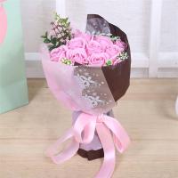 China Wholesale Valentine's Day Gift Artificial Soap Rose Flower Bouquet for Wedding Gift for sale