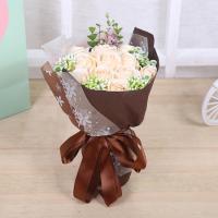 China Wholesale Valentine's Day Gift Artificial Soap Rose Flower Bouquet for Wedding Gift for sale