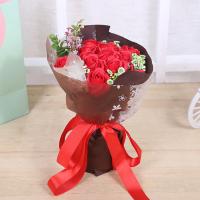 China Wholesale Valentine's Day Gift Artificial Soap Rose Flower Bouquet for Wedding Gift for sale