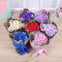 China Wholesale Valentine's Day Gift Artificial Soap Rose Flower Bouquet for Wedding Gift for sale