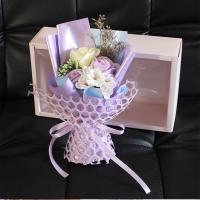 China Hot Sale Soap Flowers Bouquet Gift Box Artificial Flower Dried Flower for Birthday Valentine's Day Christmas for Mother's Day for sale