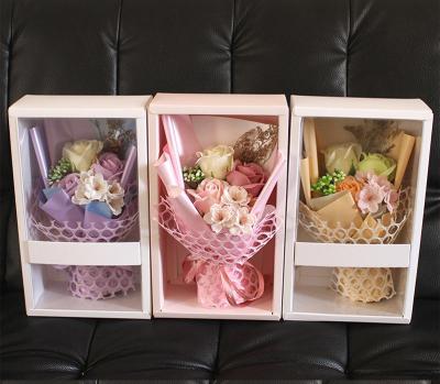 China Hot Sale Soap Flowers Bouquet Gift Box Artificial Flower Dried Flower for Birthday Valentine's Day Christmas for Mother's Day for sale
