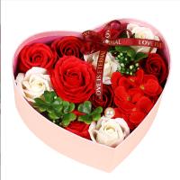China Soap Flower Heart Shape Box 2026 Valentines Day Mother's Day Gift Soap Flowers Box Gift Set for sale