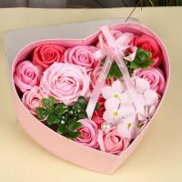 China Soap Flower Heart Shape Box 2026 Valentines Day Mother's Day Gift Soap Flowers Box Gift Set for sale