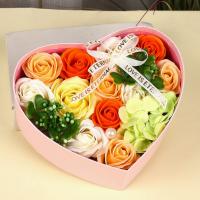 China Soap Flower Heart Shape Box 2026 Valentines Day Mother's Day Gift Soap Flowers Box Gift Set for sale