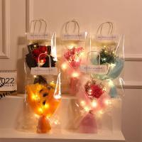 China 45cm Long Stem Soap Flower Bouquet, Rose/Sunflower/Baby Breath Soap Bouquet Flowers Gift For Mother's Day Wedding Anniversary for sale
