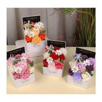 China Boxed Fabric Soap Flower Bouquet, Mini Soap Rose Gift Box for Valentine Mother Father Christmas Graduation Halloween Wedding for sale