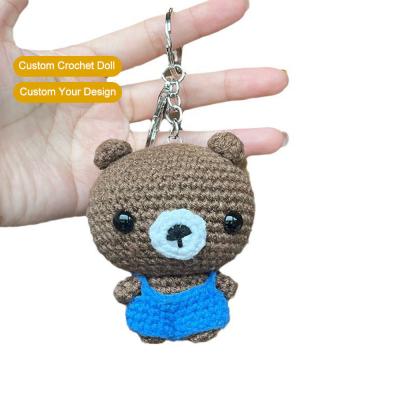 China Wholesale Custom Handmade Crochets Plush Toy Animal Character Anime Figure Doll Crochet Keychain for Car Home Decoration for sale