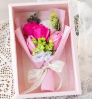 China Romantic Eternal Rose Soap Flower Bouquet Gift Box for Her Scented Preserved Flower Anniversary Birthday Valentine's Day Gif for sale