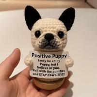 China Handmade Positive Crochet Puppy Soft Plush Anime Keychain Doll with Cotton Filling Weighted for Home Baby or Birthday Gift for sale