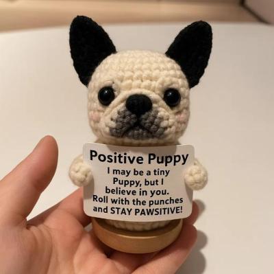 China Handmade Positive Crochet Puppy Soft Plush Anime Keychain Doll with Cotton Filling Weighted for Home Baby or Birthday Gift for sale