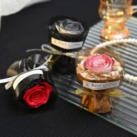 China Handmade Mini Soap Rose Bouquet Dried Flower Gift Model HBL006 Wool Foam Linen Soap Flower for Wedding Valentine Corporate Holiday Decor for sale